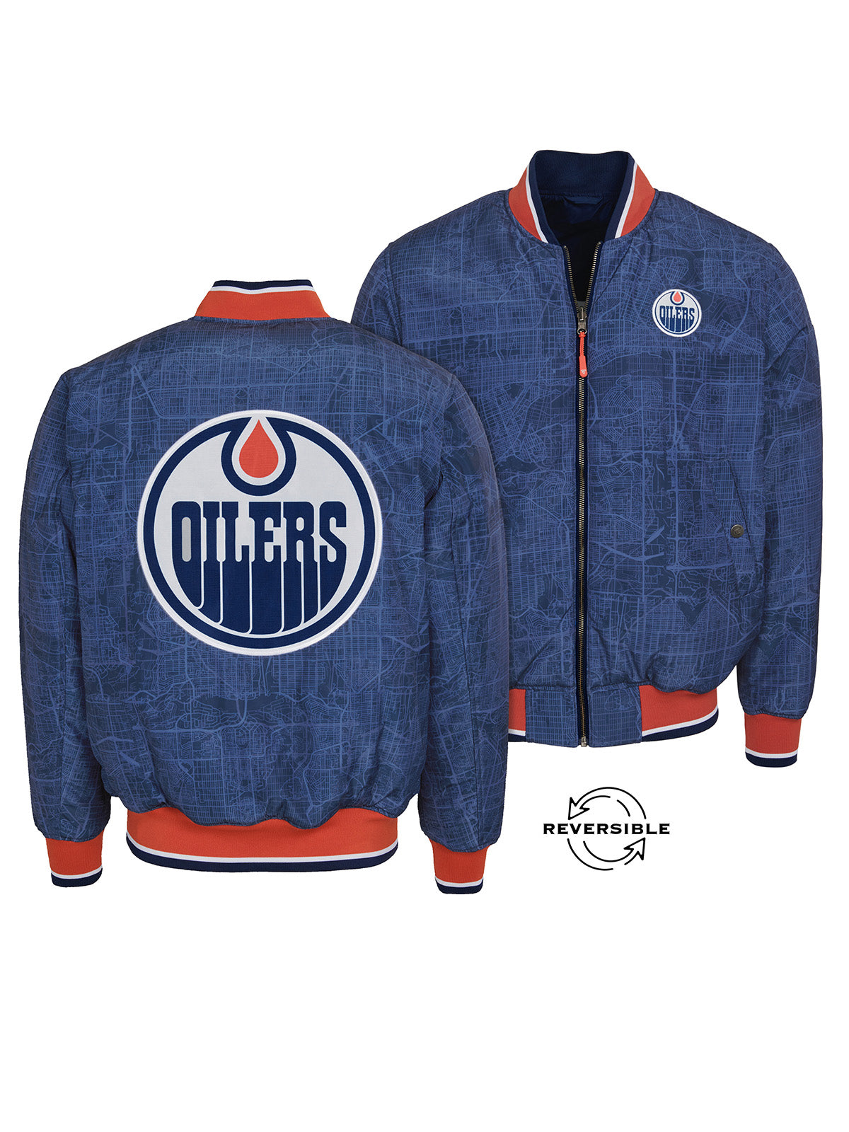 Edmonton Oilers Reversible Bomber Jacket | Official NHL Merchandise ...