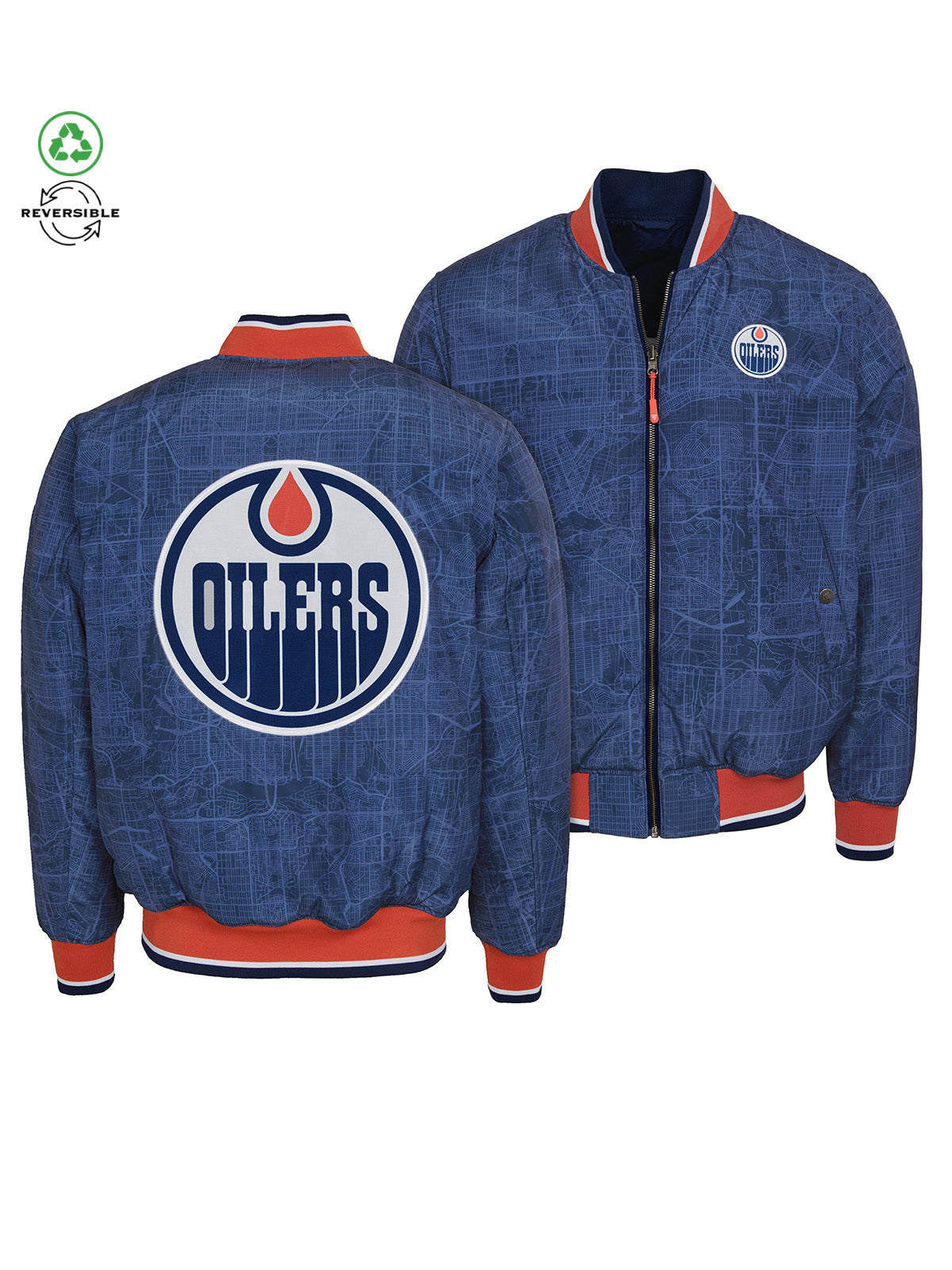 Edmonton Oilers Reversible Bomber Jacket | Official NHL Merchandise ...