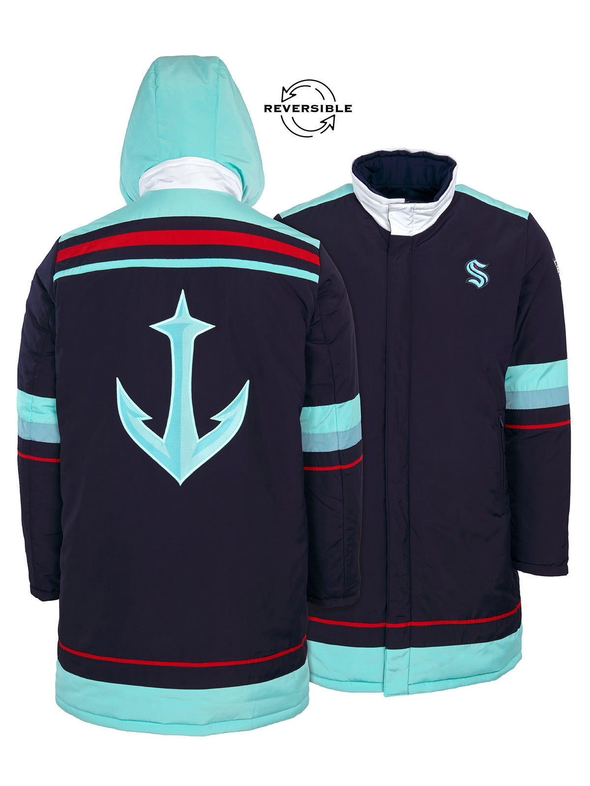 Seattle Kraken Reversible Parka Jacket | Official NHL Merchandise | FE ...