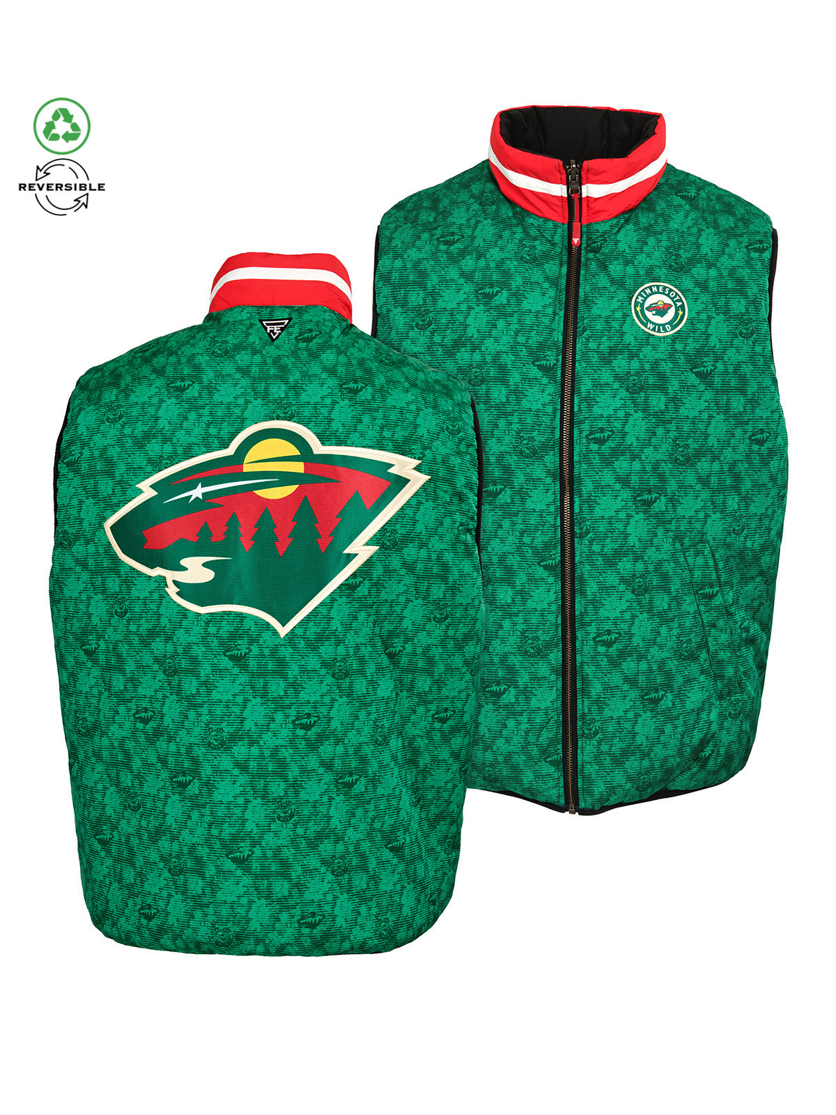 Minnesota Wild Reversible Vest | Official NHL Merchandise | FE Apparel